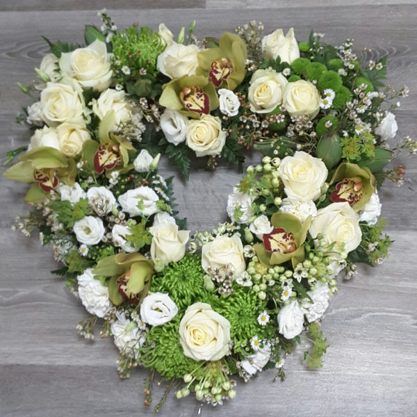 Open Heart Wreath – J.McDonald Florist Newtownards